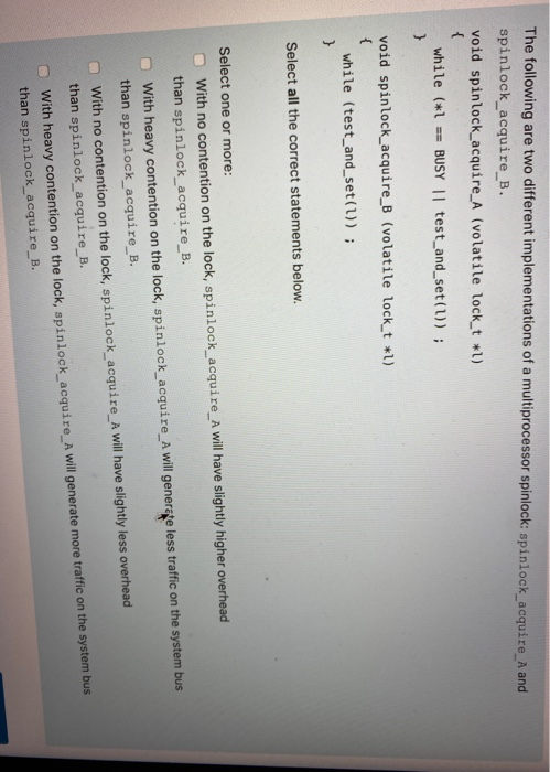 Solved The following are two different implementations of a | Chegg.com