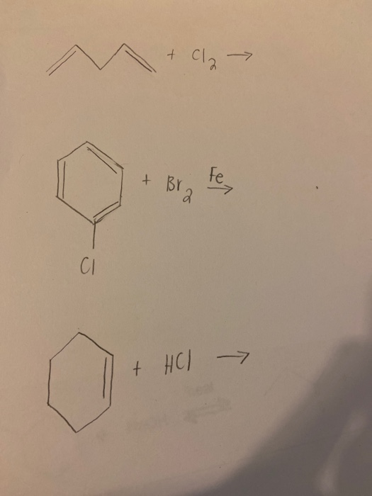 Solved + cla - + Br Fe CI + HCl | Chegg.com
