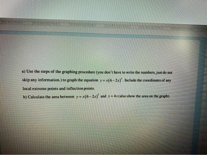 Solved 0794 2012 a) Use the steps of the graphing procedure | Chegg.com