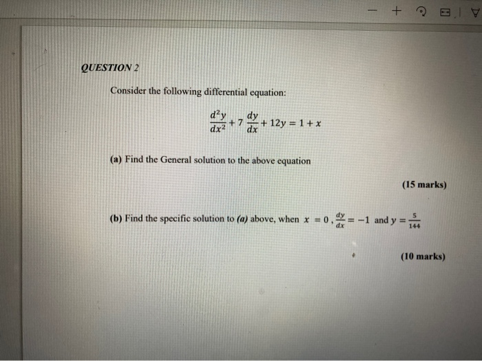 Solved - + 2 By QUESTION 2 Consider the following | Chegg.com
