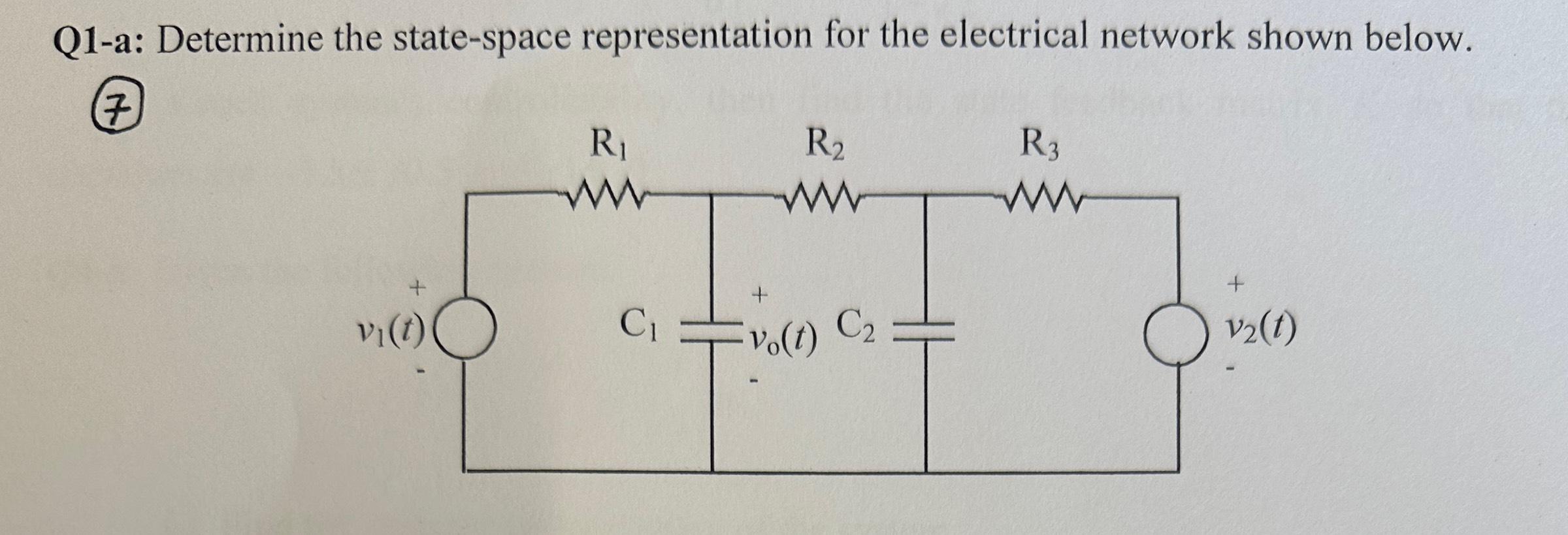 Solved Determine the state-space representation for the | Chegg.com
