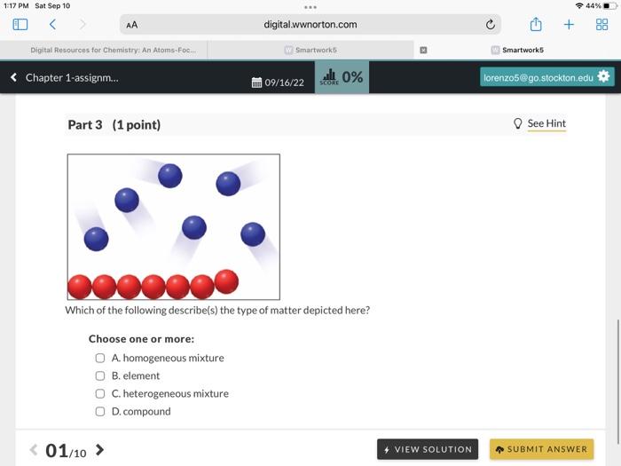Solved Part 1 (1 point) A See Periodic Table O See What is | Chegg.com