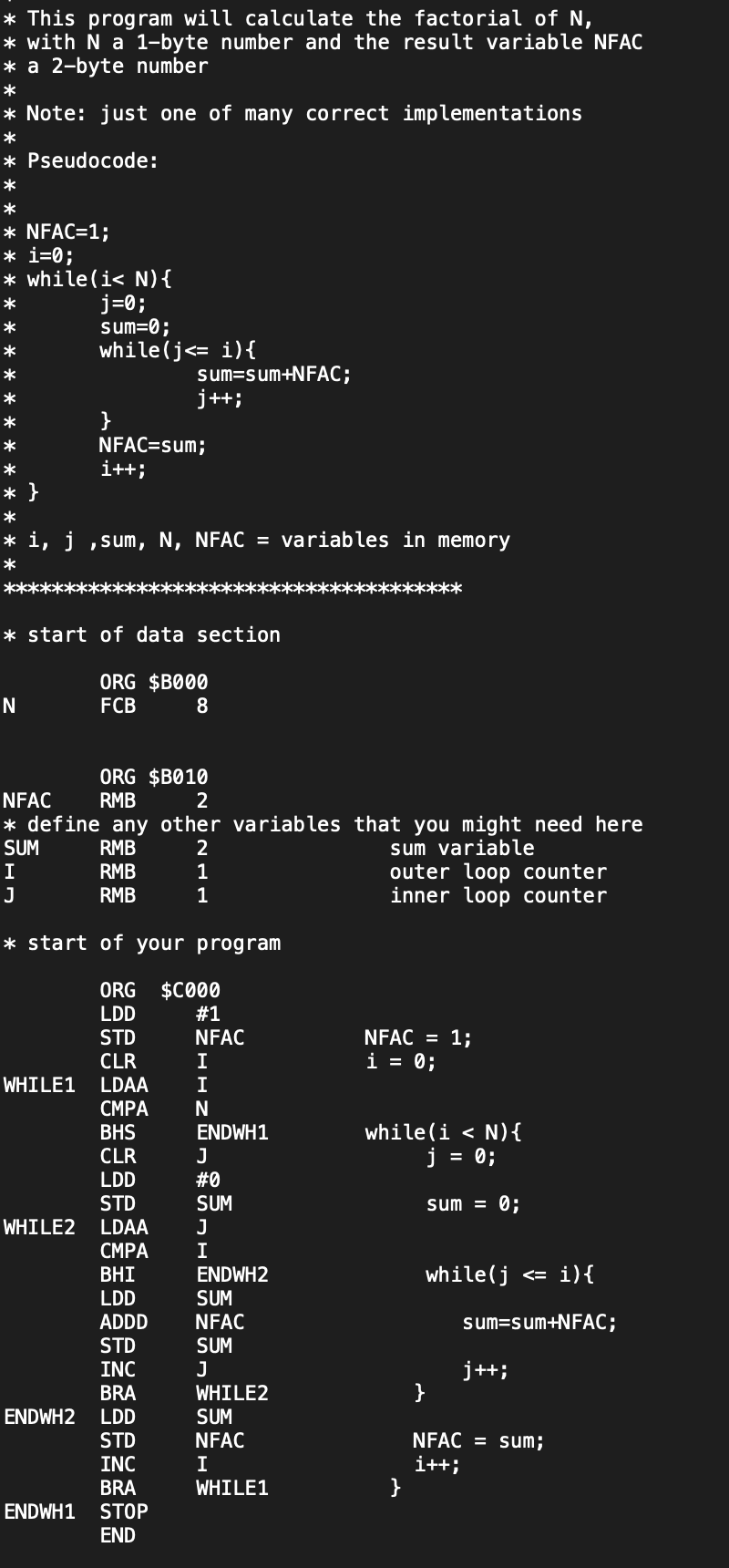 Solved You are to write, a Motorola 68HC11 ﻿assembly | Chegg.com