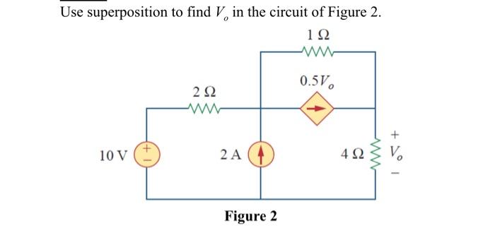 Solved Use superposition to find Vo in the circuit of Figure | Chegg.com