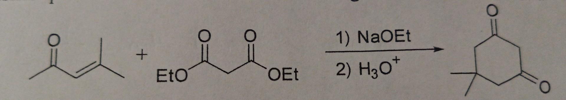 Solved + Eto O OEt 1) NaOEt 2) H3O* O | Chegg.com