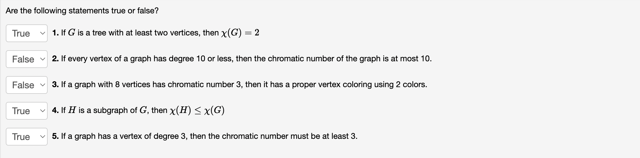 Solved Are the following statements true or false?If G ﻿is a | Chegg.com