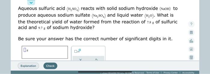 [Solved]: Aqueous sulfuric acid ( left( mathrm{H}_{2} ma