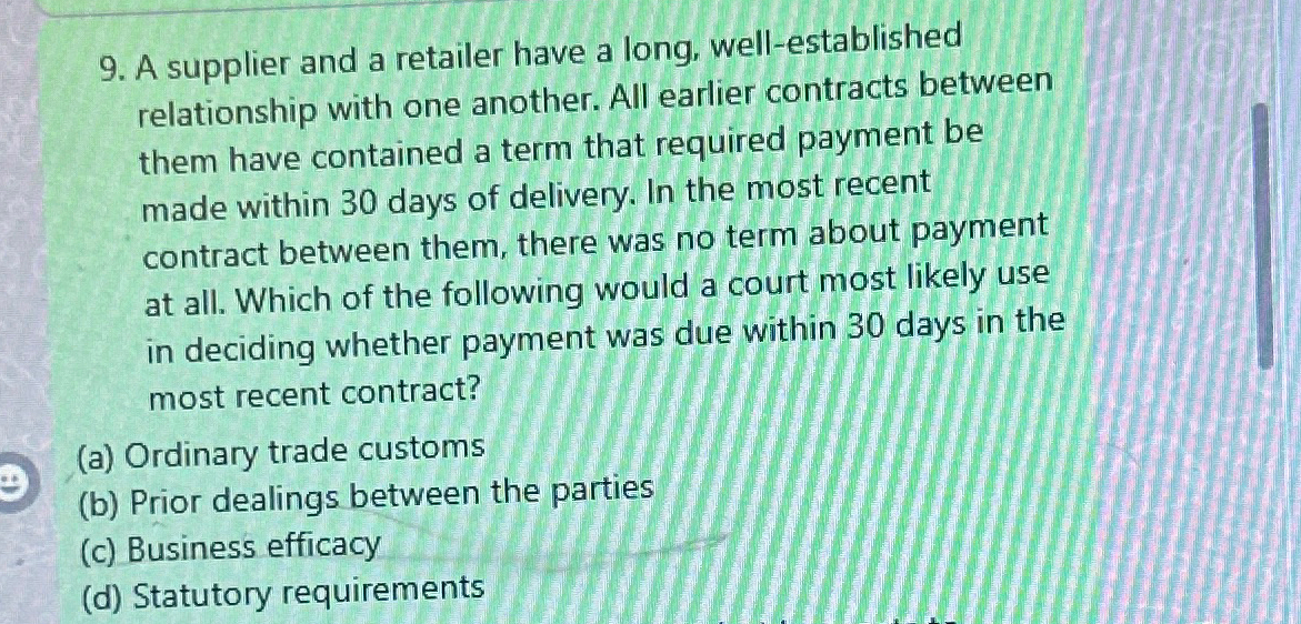 Solved A supplier and a retailer have a long, | Chegg.com