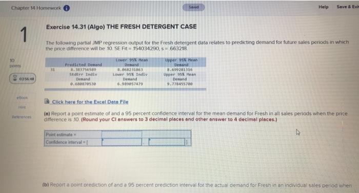 Solved The following partial JMP regression output for the | Chegg.com