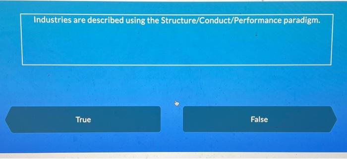 Solved Industries Are Described Using The