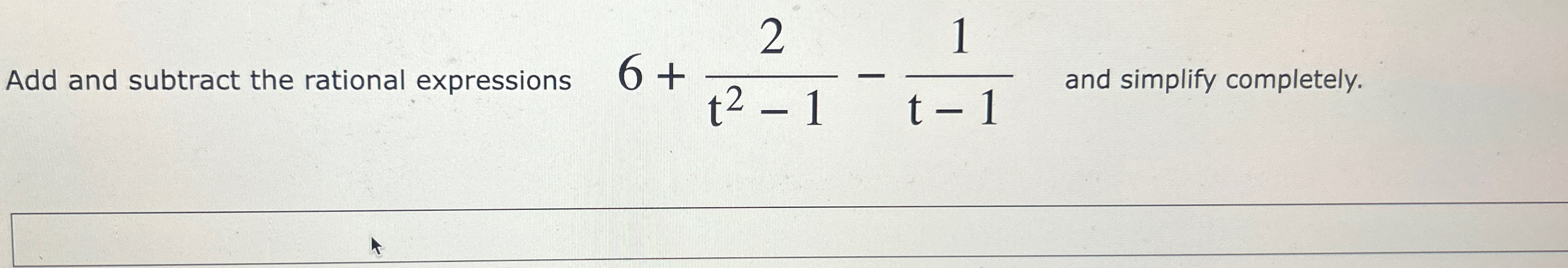 Add and subtract the rational expressions | Chegg.com