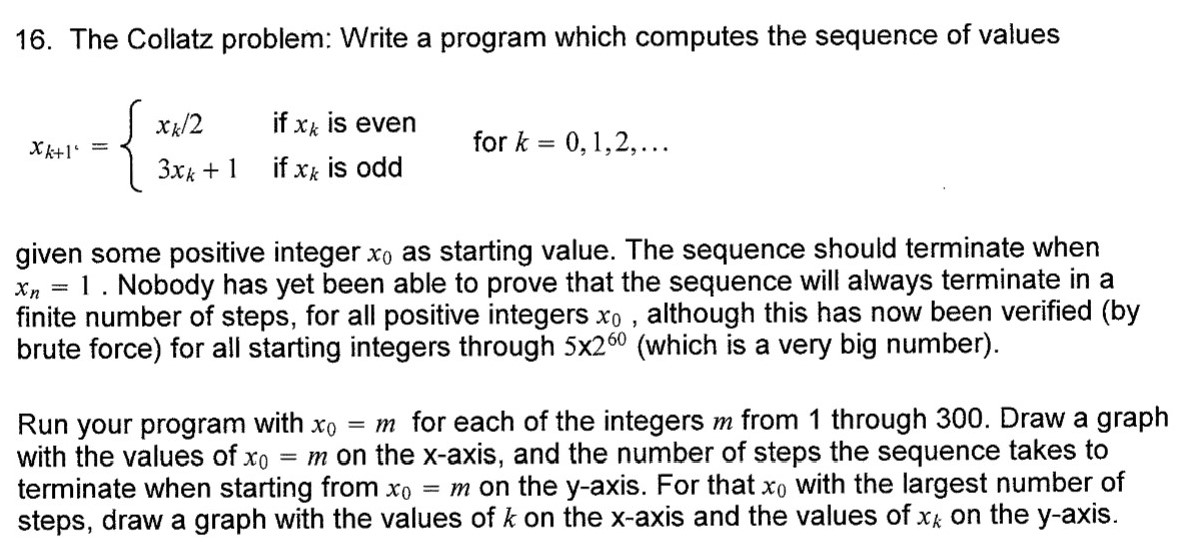 Solved given some positive integer x0 ﻿as starting value. | Chegg.com