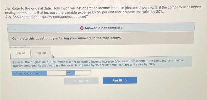 [Solved]: 2-a. Refer to the original data. How much will ne