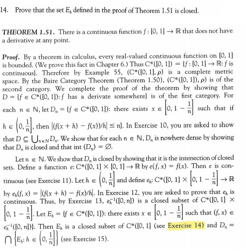 Solved Prove that the set Eh ﻿defined in the proof of | Chegg.com