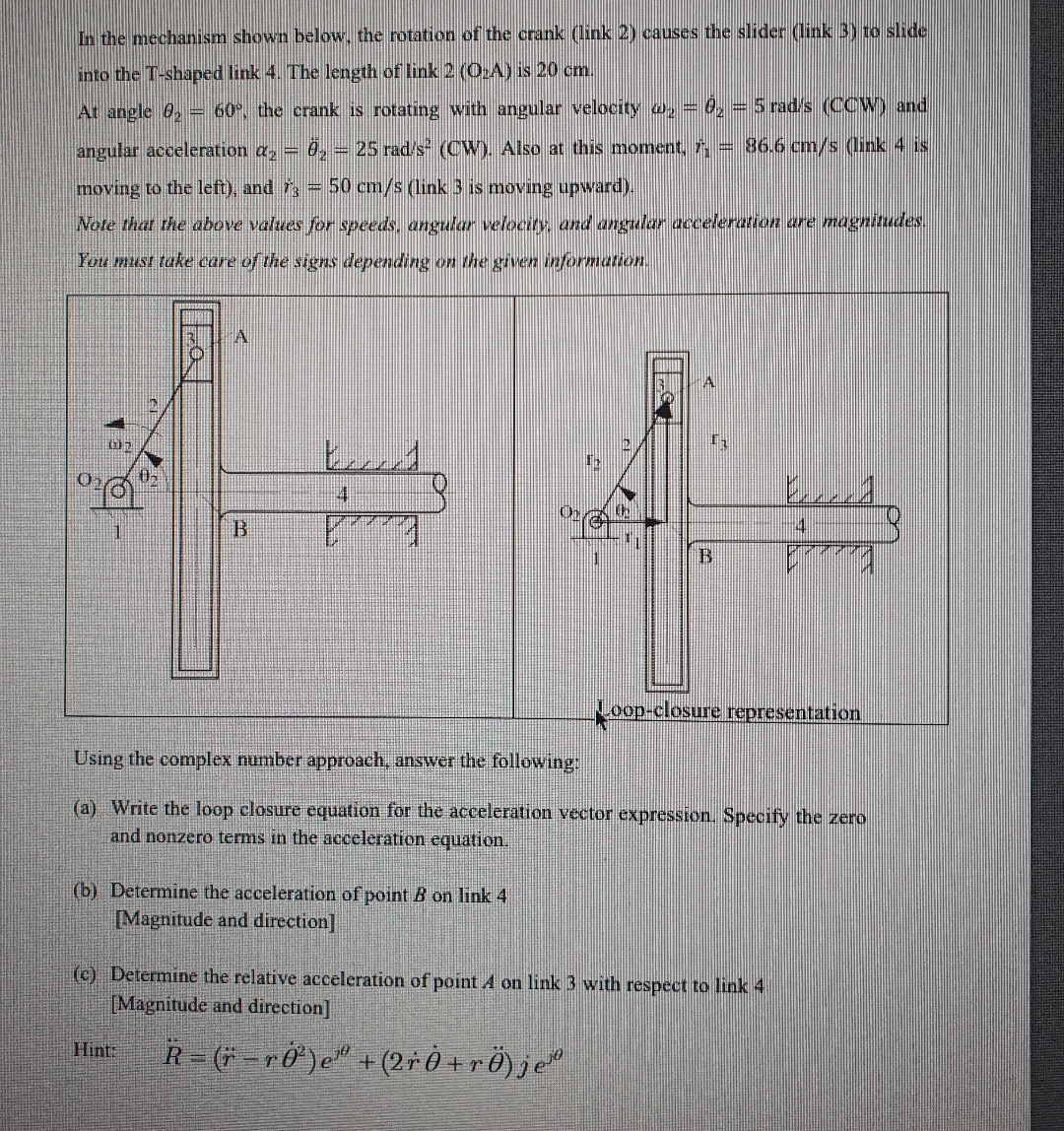 In the mechanism shown below, the rotation of the | Chegg.com