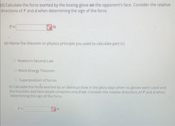 Solved oxing gloves are padded to lessen the force of a | Chegg.com