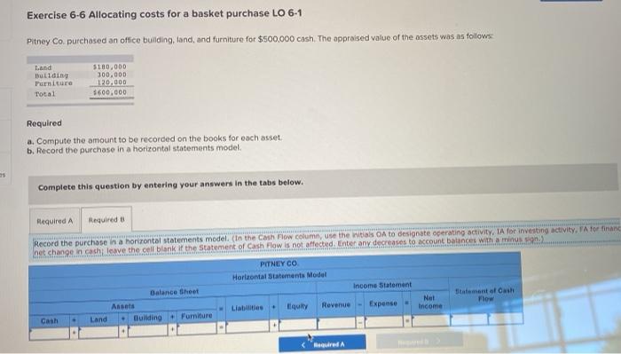 Solved Exercise 6-6 Allocating costs for a basket purchase | Chegg.com