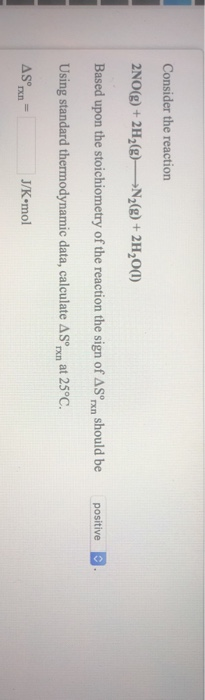 Solved Consider the reaction 2NO(g) + 2H2(g)—>N2(g) + | Chegg.com
