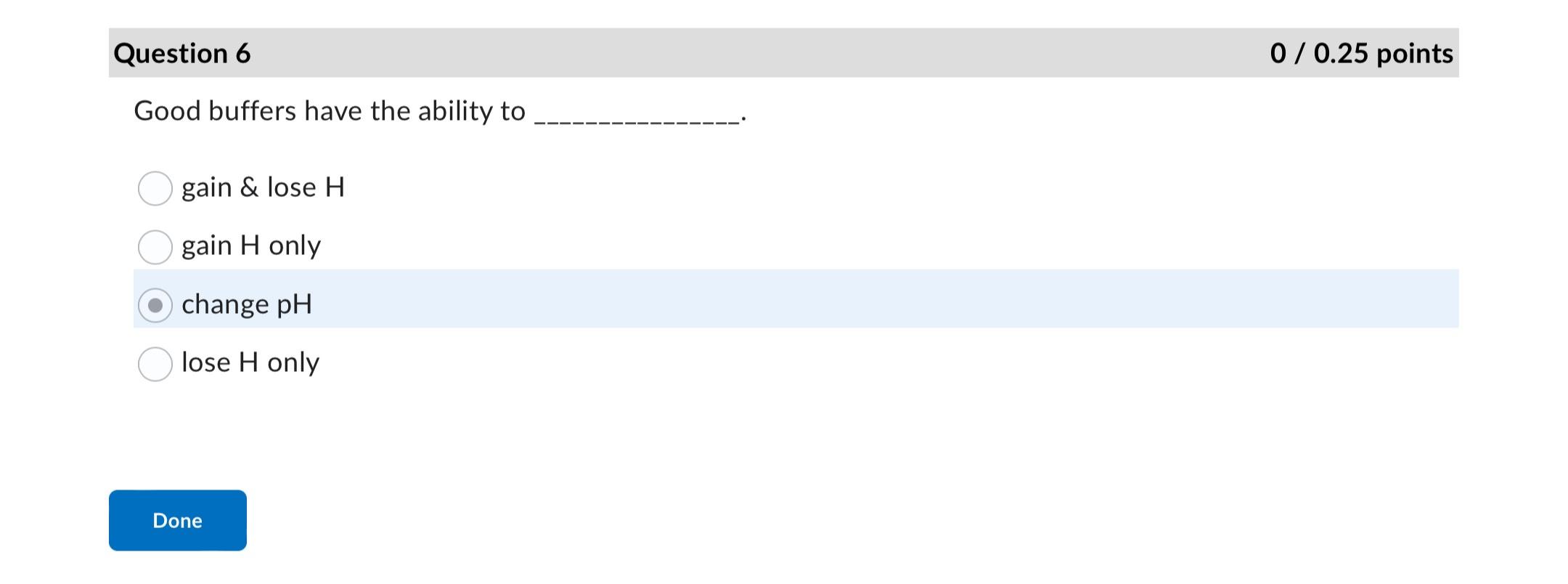 Solved Question 600.25 ﻿pointsGood buffers have the ability | Chegg.com