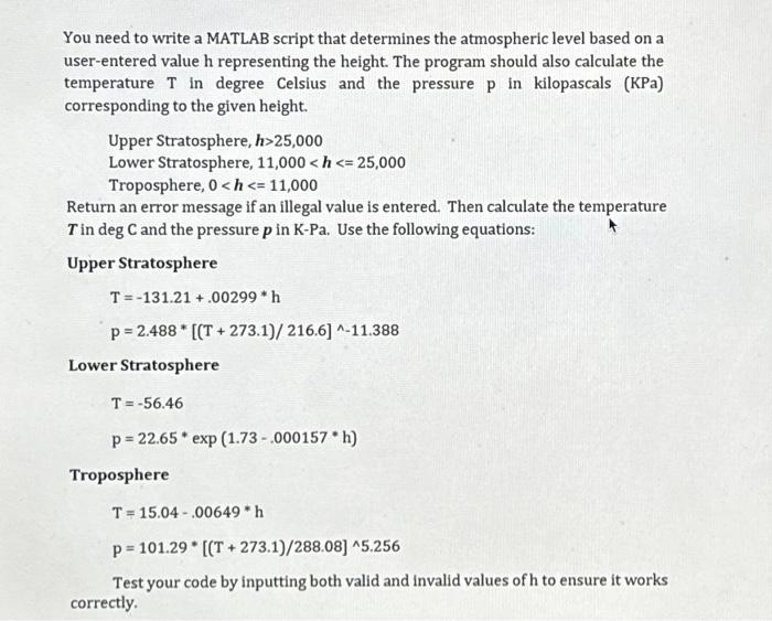 Solved You Need To Write A Matlab Script That Determines The 3328