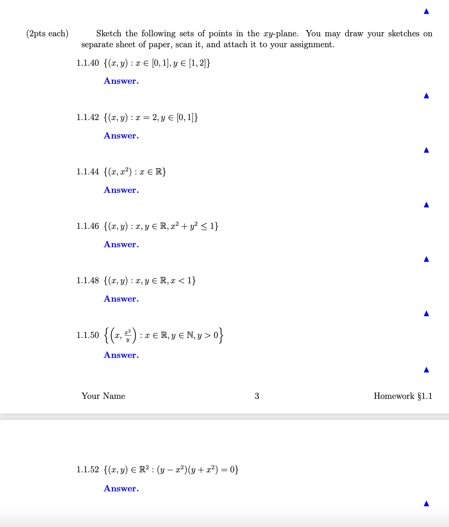 Solved Solve: Sketch the following sets of points in the | Chegg.com