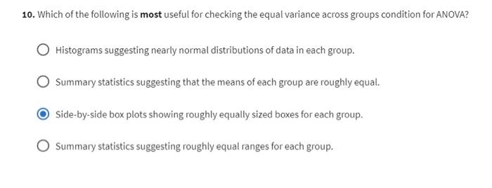 Solved 10. Which of the following is most useful for | Chegg.com
