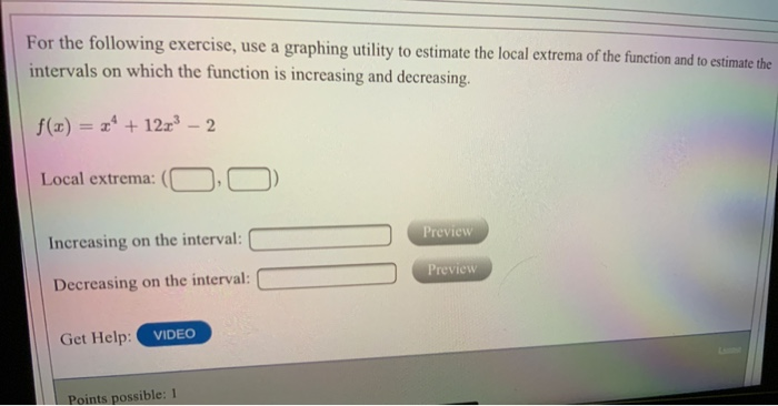 Solved For the following exercise, use a graphing utility to | Chegg.com