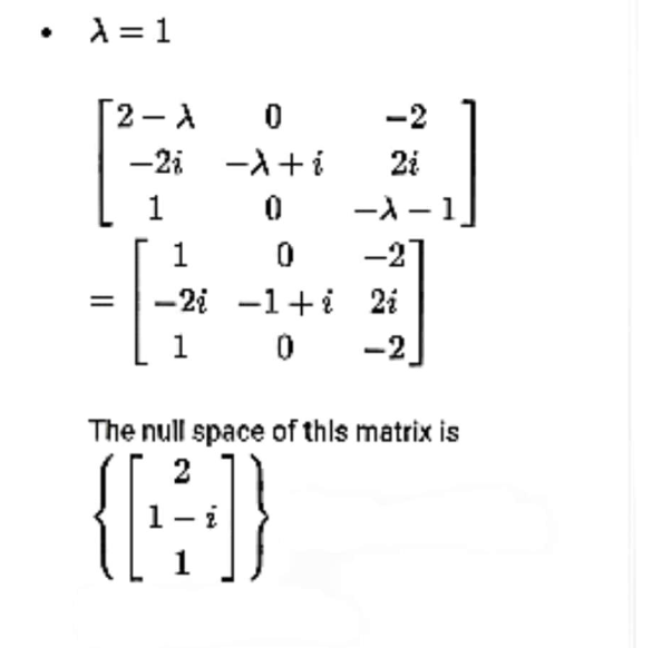 Solved how does this null space of matrix obtained, I am not | Chegg.com
