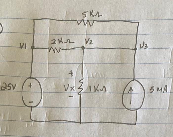 Solved Find Vx using node voltage analysis | Chegg.com