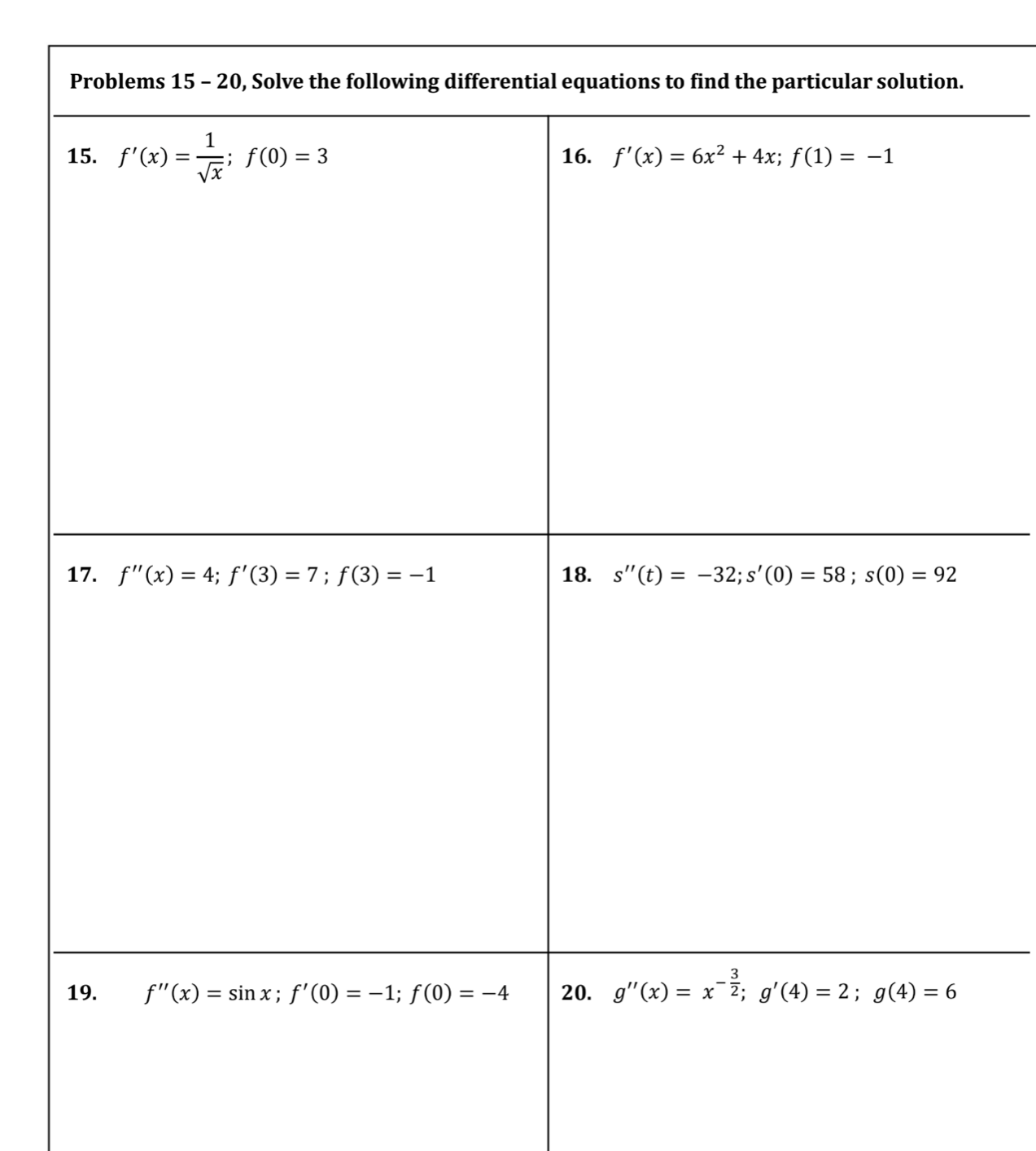 Solved Please help solve 17-20 | Chegg.com
