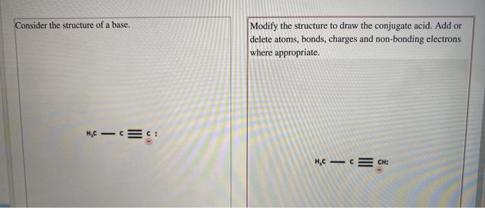 Solved Consider the structure of a base. Modify the | Chegg.com