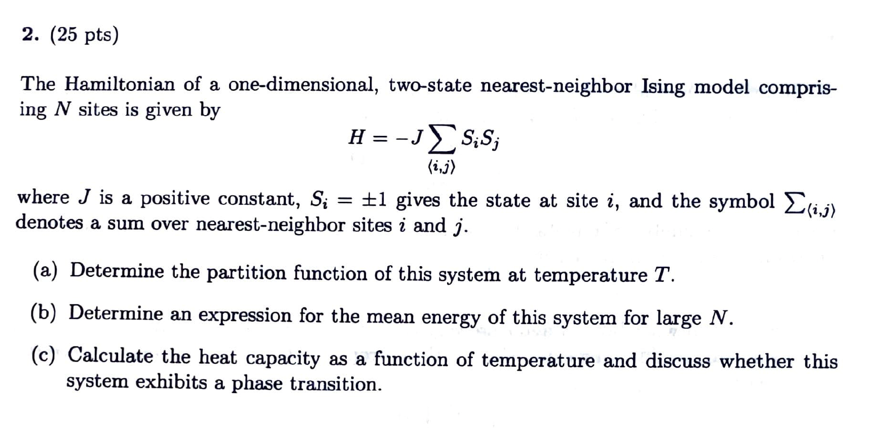 Solved (25 pts)The Hamiltonian of ﻿a one-dimensional, | Chegg.com
