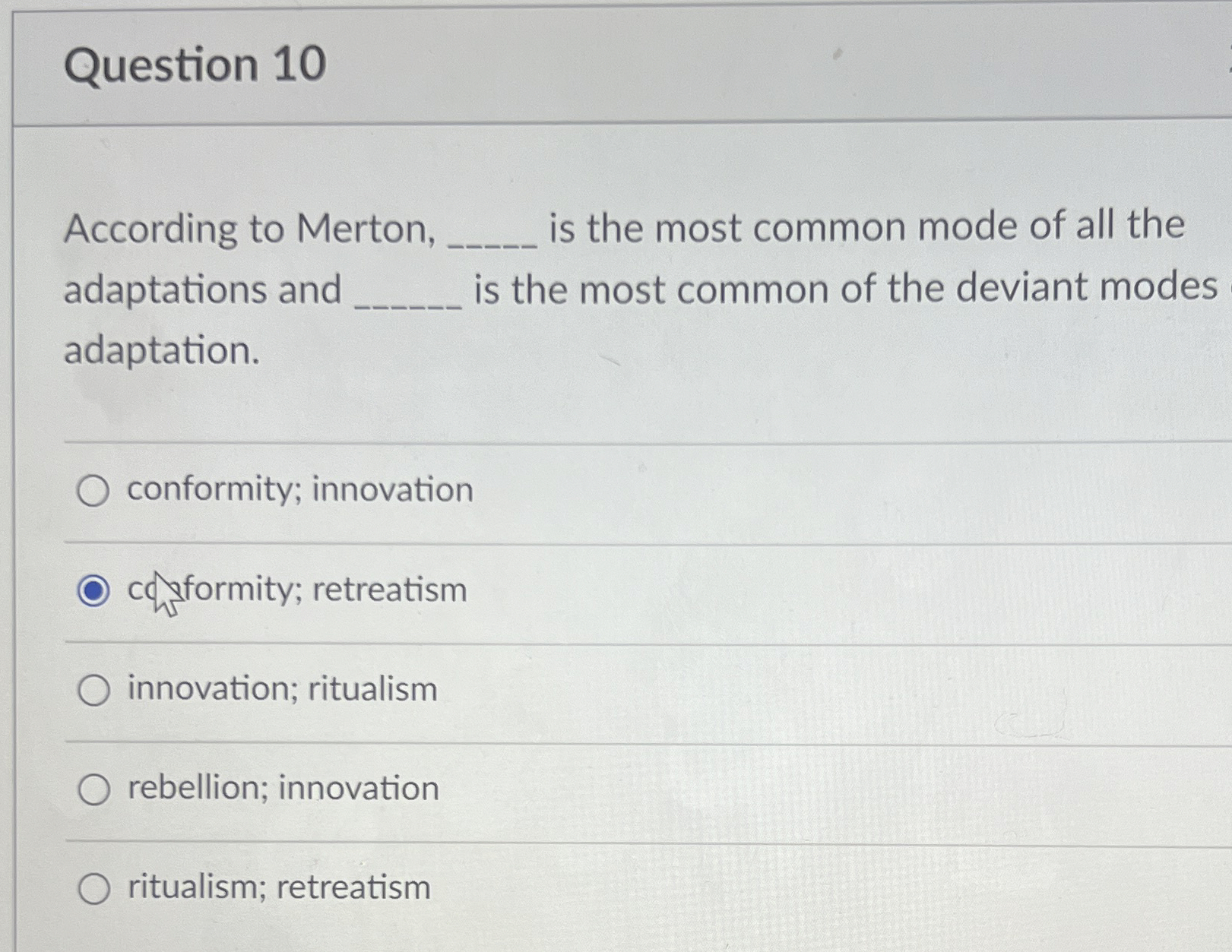 Solved Question 10According to Merton, q, ﻿is the most | Chegg.com