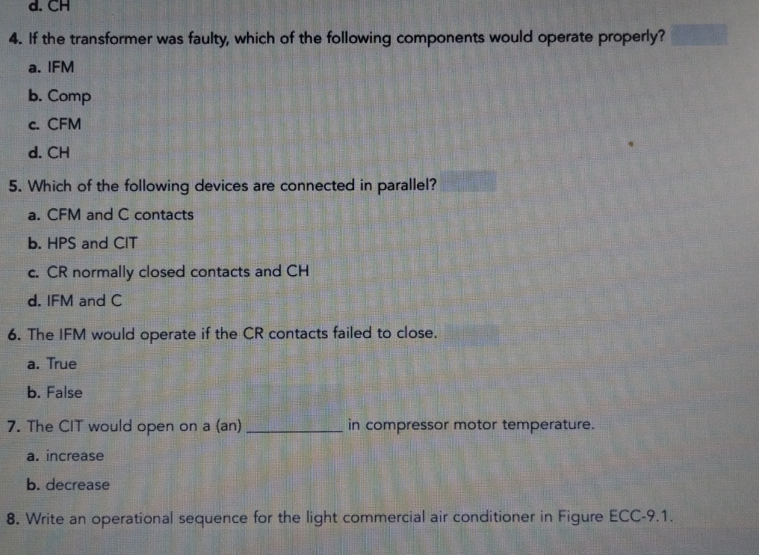 Solved If the transformer was faulty, which of the following | Chegg.com