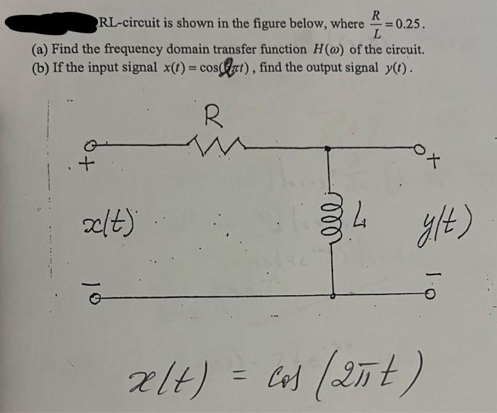 Solved (a) Find the (b) If the input signal x(t)=cos(2πt), | Chegg.com