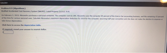 Solved Problem - (Algorithmic) Modified Accelerated Cost | Chegg.com