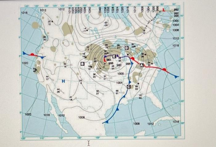 ANALYZE the meteorological map on page 3, showing a | Chegg.com