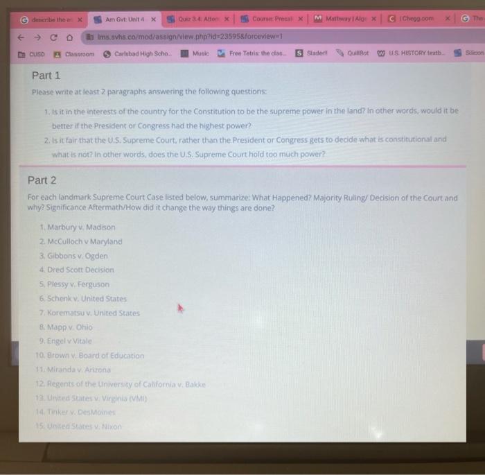 Please write at least 2 paragraphs answering the | Chegg.com