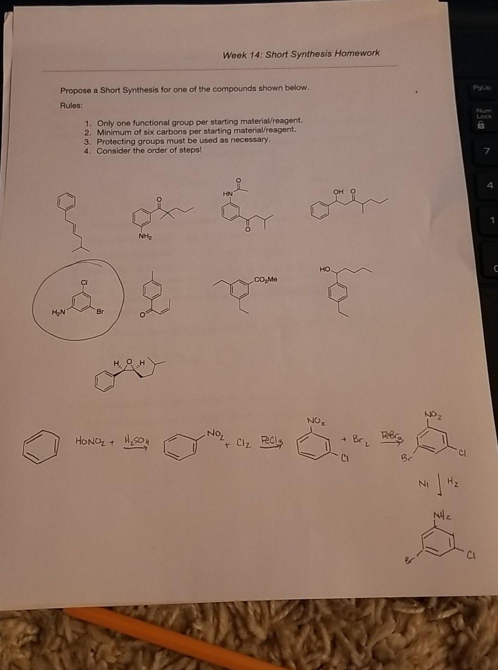Solved Week 14: Short Synthesis Homework Poup Propose a | Chegg.com