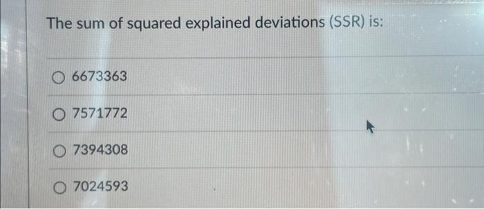 Solved Use The Following Excel Regression Output To Answer 