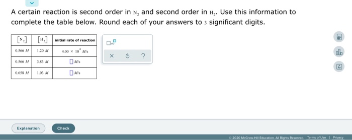 Solved A certain reaction is second order in N2 and second | Chegg.com