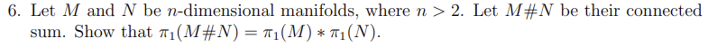 Solved Algebraic Topology: Let M ﻿and N ﻿be n-dimensional | Chegg.com