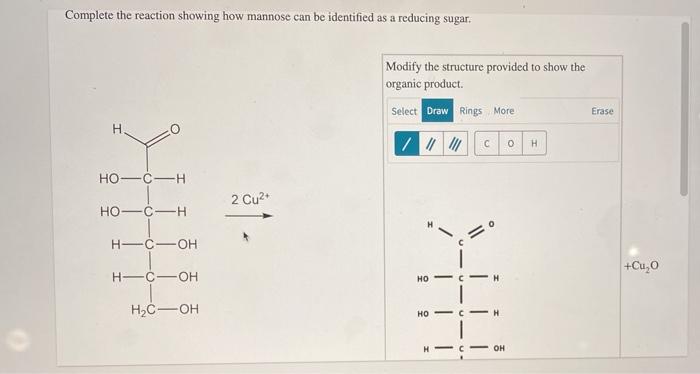 Solved Complete the reaction showing how mannose can be | Chegg.com