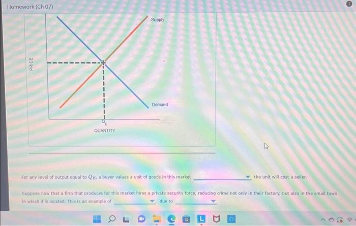 Solved 9. Market efficiency and market failure The following | Chegg.com