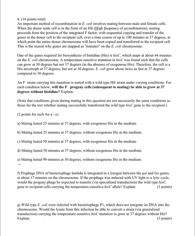 Solved (16 ﻿points total)An important method of | Chegg.com