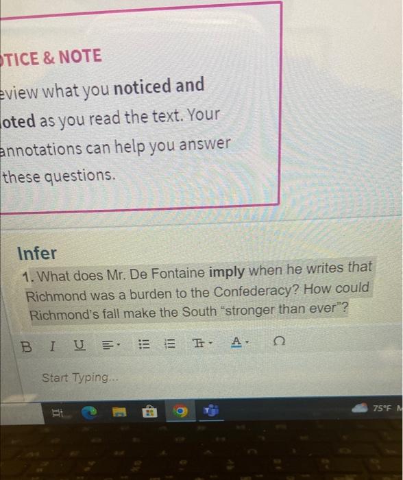 TICE \& NOTE eview what you noticed and oted as you | Chegg.com