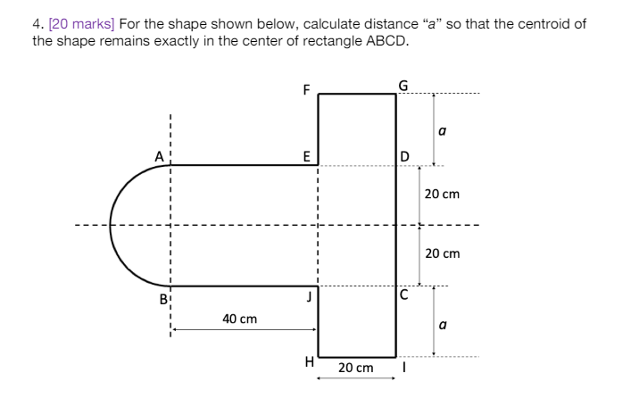 Solved For the shape shown below, calculate distance "a" ﻿so | Chegg.com