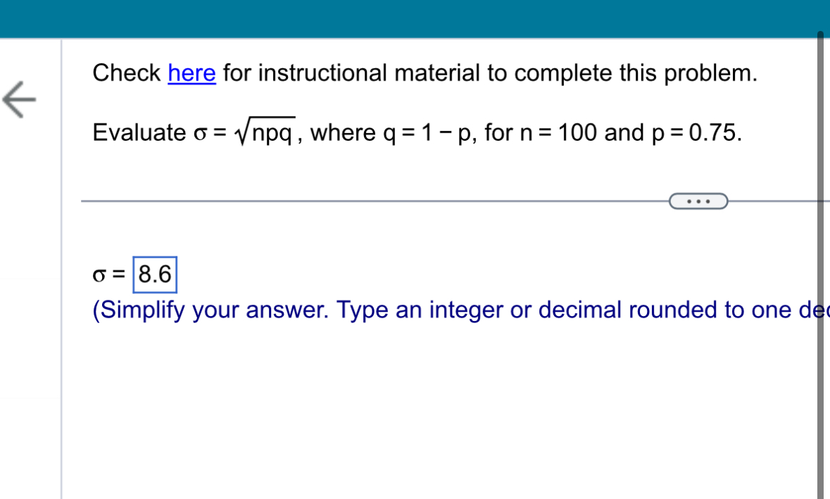 Solved Check here for instructional material to complete | Chegg.com