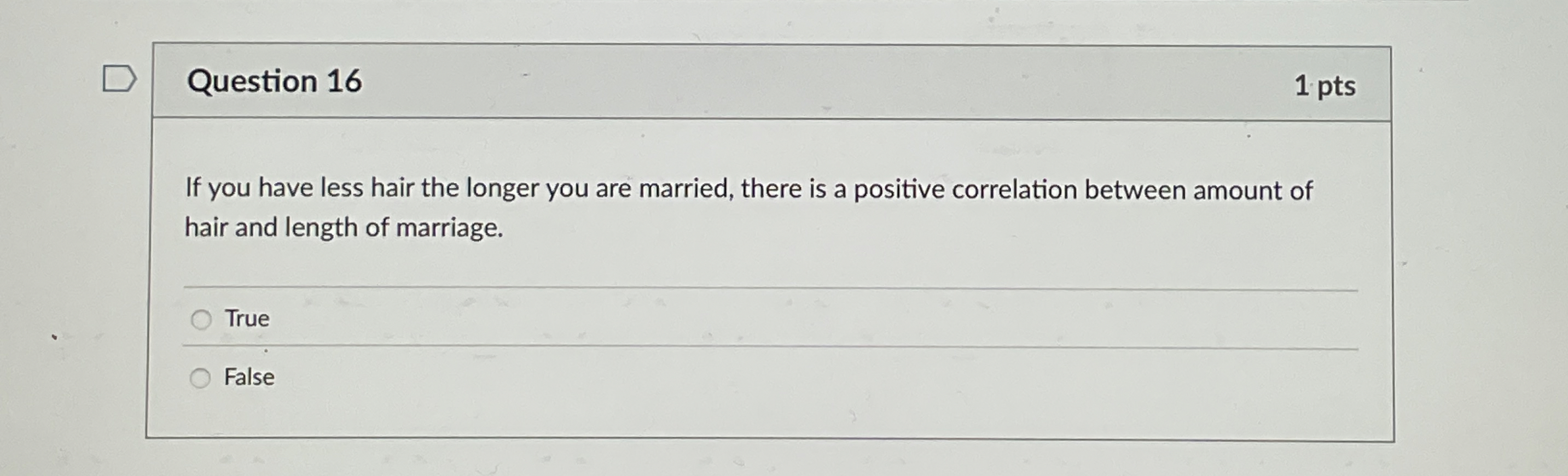 Solved Question 161 ﻿ptsIf you have less hair the longer you | Chegg.com