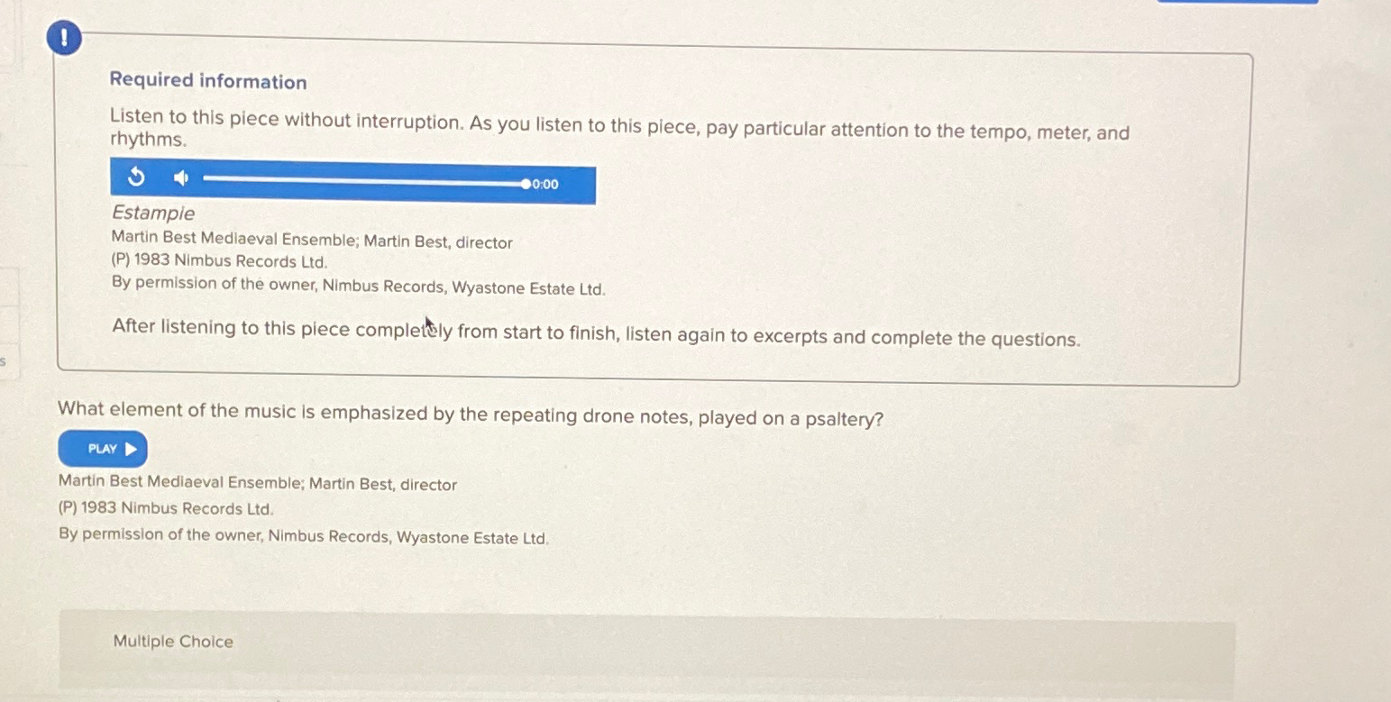 Solved 1Required informationListen to this piece without | Chegg.com